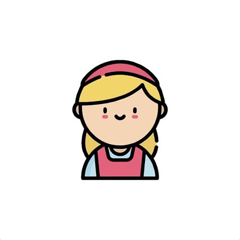 A Cartoon Girl With A Pink Hat And A Pink Apron 52200944 Vector Art At