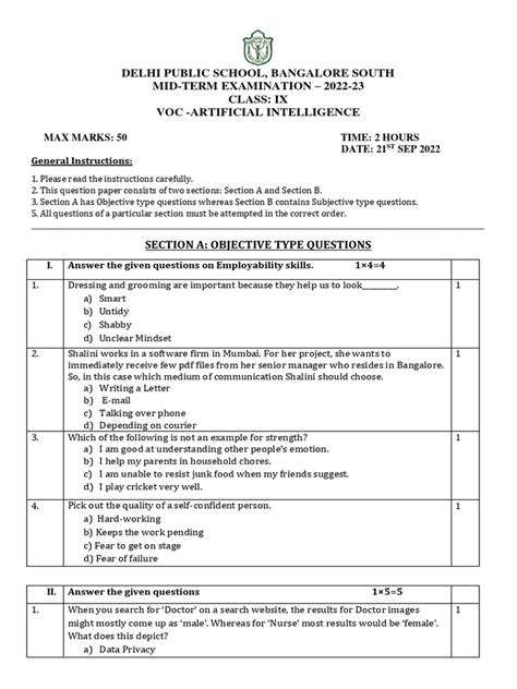 class 9 midterm artificial intelligence pdf artificial intelligence