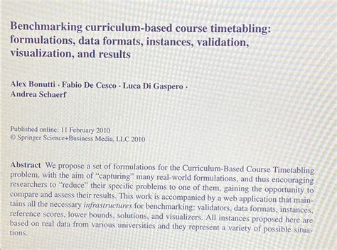 Solved Benchmarking Curriculum Based Course Timetabling