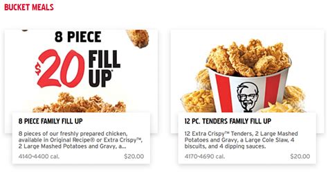 Kfc Kentucky Fried Chicken Menu And Deals