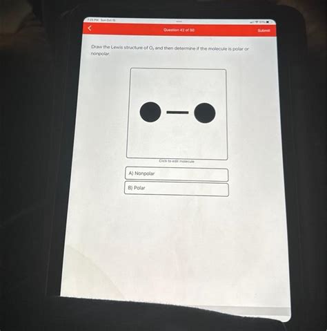 Solved Draw The Lewis Structure Of O And Then Determine If Chegg Com