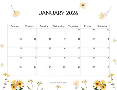 Calendario 2026 En Pdf Para Imprimir