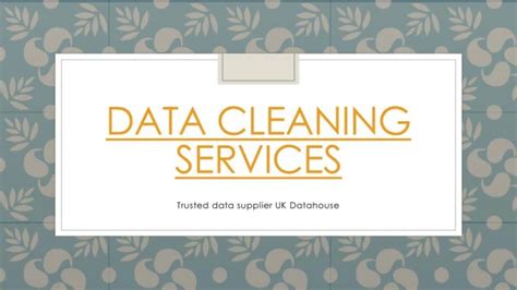 Ppt Data Cleaning Services Powerpoint Presentation Free Download