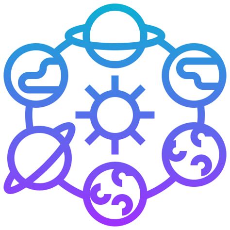 Solar System Meticulous Gradient Icon