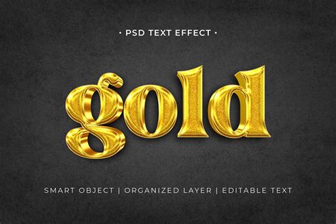 Gold Text Effect Creative Market