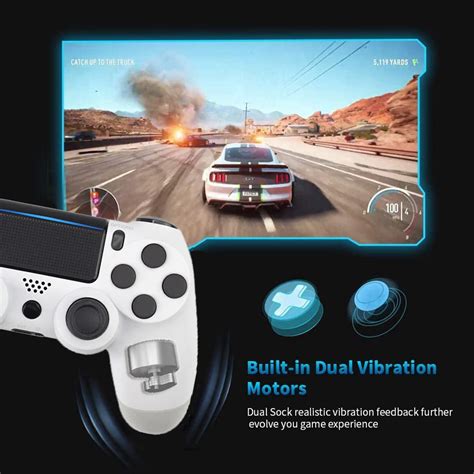 Buy Wireless Controller Compatible For Ps4 Slim Pro Console Double Vibration 6 Axis Gyro