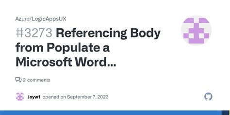 Referencing Body From Populate A Microsoft Word Template Activity