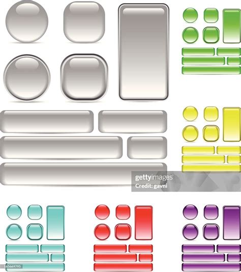 Shiny Button Set High Res Vector Graphic Getty Images