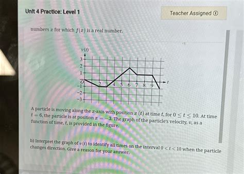 Solved Unit Practice Level Numbers X For Which F X Chegg Com
