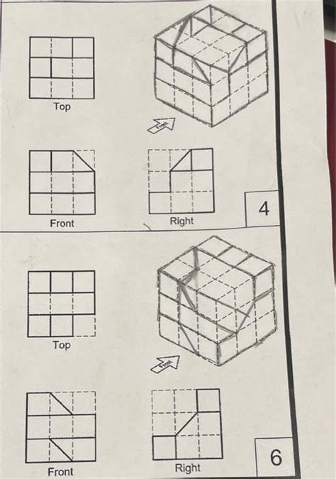 Solved Front Top Right 4 Front Right 6 | Chegg.com