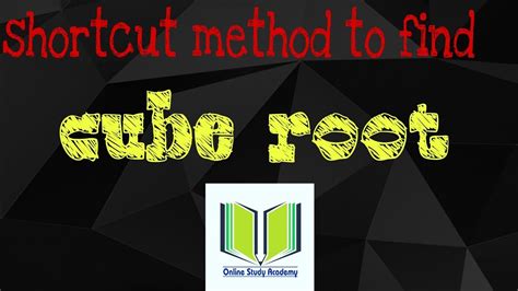 Cube Root Shortcut Method Maths YouTube