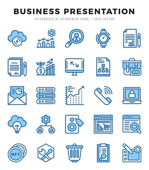 Premium Vector Business Presentation Icons Set Vector Illustration