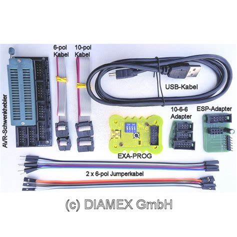 Exa Prog Sparpaket Inkl Adapter Avr Schwenkhebler Kabel