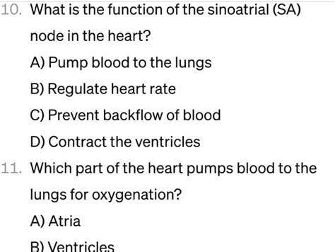 Solved What Is The Function Of The Sinoatrial Sa ﻿node In