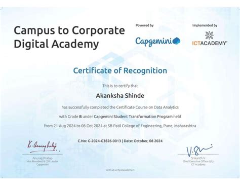 akanksha shinde on linkedin certificate dataanalytics datavisualization capgemini ictacademy