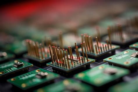 Premium Ai Image Electronic Circuit Board Close Up Microcircuit In Green Motherboard