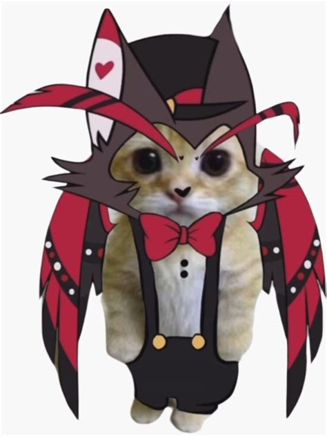 Husk Cat Hazbin Hotel Sticker For Sale By Proo9023store Redbubble