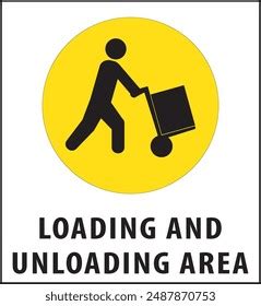 Loading Unloading Area Industrial Sign Vector Stock Vector Royalty Free Shutterstock