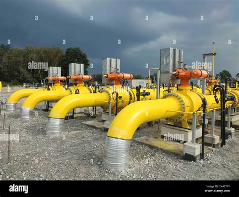 Ploty Poland October 02 2022 Baltic Pipe Terminal Construction Compressor Station Of The