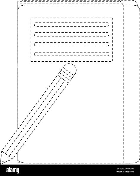 Notebook Closed With Pencil Stock Vector Image Art Alamy