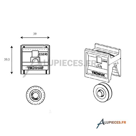 Pack 4 Roulettes Simples Technal Gx Alupièces Fr
