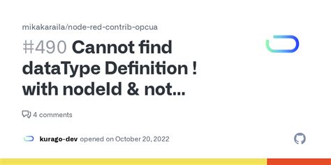 Cannot Find Datatype Definition With Nodeid And Not Expected Processed Datatype · Issue 490