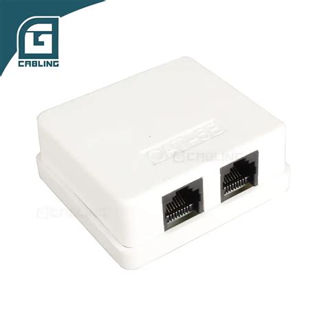 Gcabling 2 Port UTP Cat6 Surface Mount Box Network Connection Box Gcabling Optical Fiber