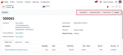 Settings In Odoo Sales Odoo V Enterprise Edition Book