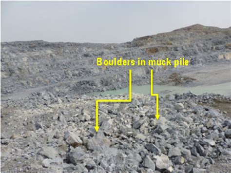 Boulder In Muck Pile Diagonal Firing Pattern Lhs Download Scientific Diagram