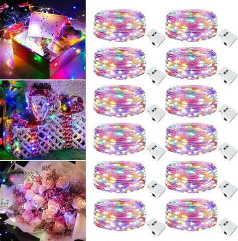 Neomart 12 Pack Fairy Lights Battery Operated 7ft 20 Led Twinkle