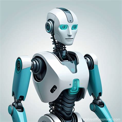 Modern Robotic Assistant Illustration Stable Diffusion Online