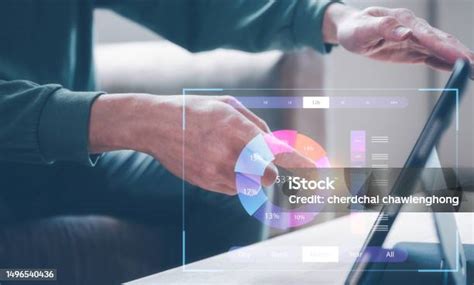 Data Analysis Concept Businessman Using Computer Tablet Working On