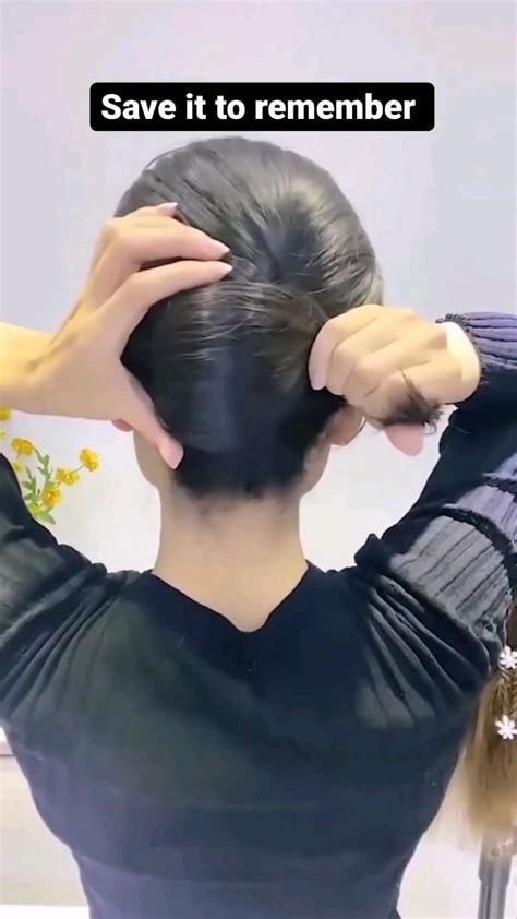 Easy And Cute Bun Hairstyle Tutorial 💚 Hair Styles Work Hairstyles