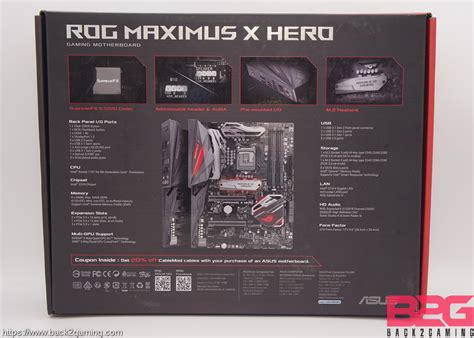 Asus Rog Maximus X Hero Motherboard Review Back2gaming