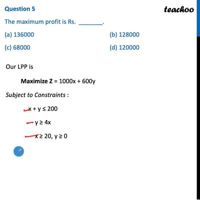 Linear Programming Class Case Based MCQ An Aeroplane Can Carry