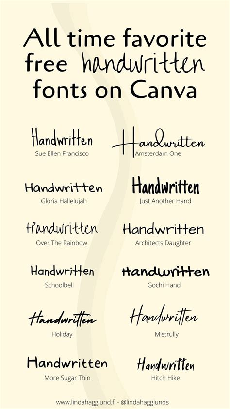 All Time Favorite Free Handwritten Fonts On Canva Natur Tattoo Arm