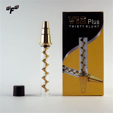 V12 Plus Portable Small Reliable Metal Twist Glass Blunt For Packing 2