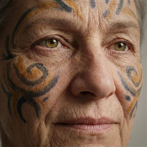 Nano Banana Prompt Extreme Close Up Womans Face Older