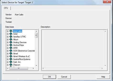 Creating Project In Keil Micro Vision