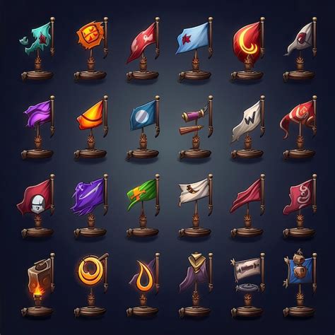 Premium Ai Image Mark Flag Pole Game Ai Generated Event Element Map Pennant Web Waving Mark