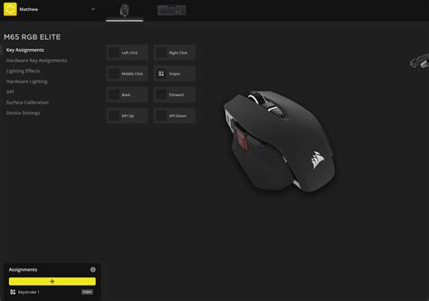 help gestures missing from icue m65 elite mouse icue software