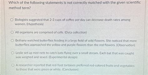 Solved Which Of The Following Statements Is Not Correctly Chegg