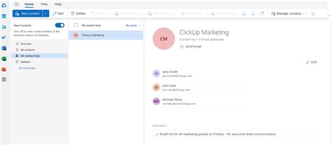 how to create a distribution list in outlook quickly i clickup