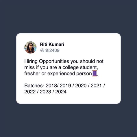 Riti Kumari On Linkedin Hiring Jobopenings Notesbyriti