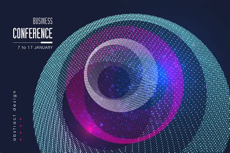 Background With Exploding Particle Abstract Vector Illustration With