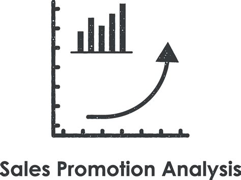 Chart Arrow Up Sales Promotion Analysis Vector Icon Illustration