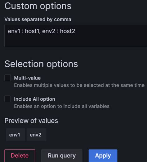 Give Variables In A Drop Down A Different Name To What Is Actually Being Passed Dashboards