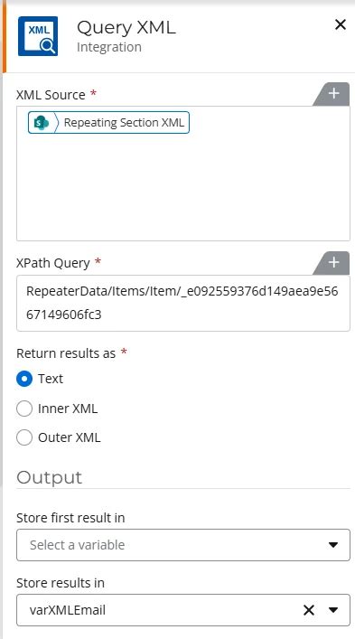 How To Extract Xml From Repeating Section With Name And Email Address