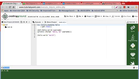 clojure programming language for web