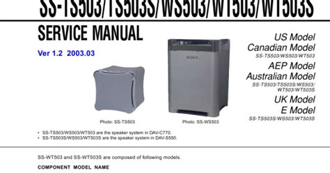 Infrequent Sound Sex Tex Technology Sony SS WS 503 Passive Subwoofer Made In USA